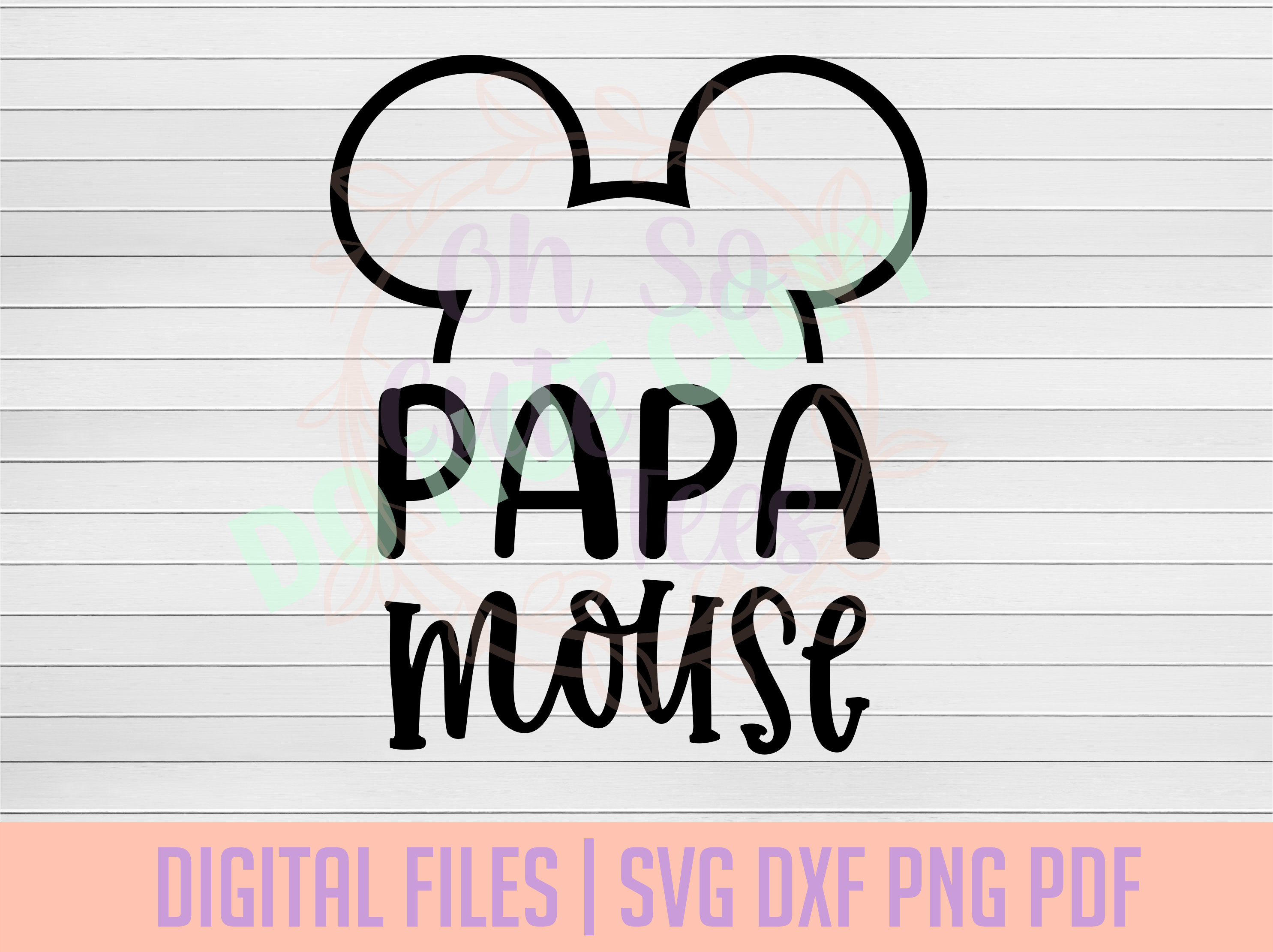 Papa Mouse DIGITAL DOWNLOAD Svg Dxf Png Pdf | Etsy