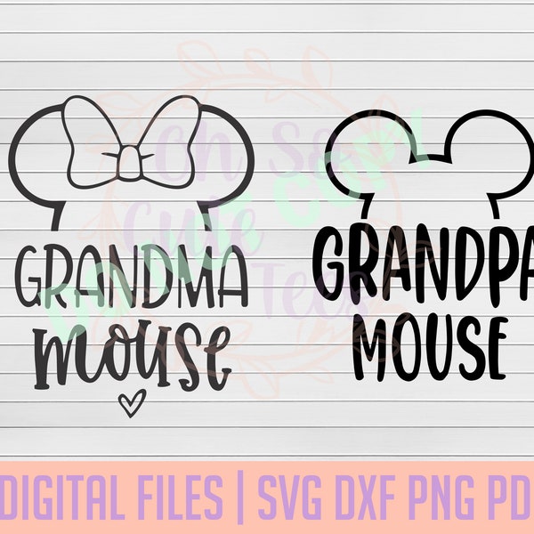 Mickey Mouse Grandma Svg - Etsy