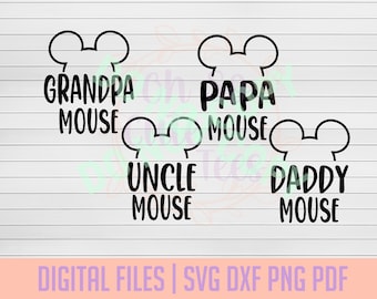 Papa Mouse DIGITAL DOWNLOAD Svg, Dxf, Png, Pdf - Etsy