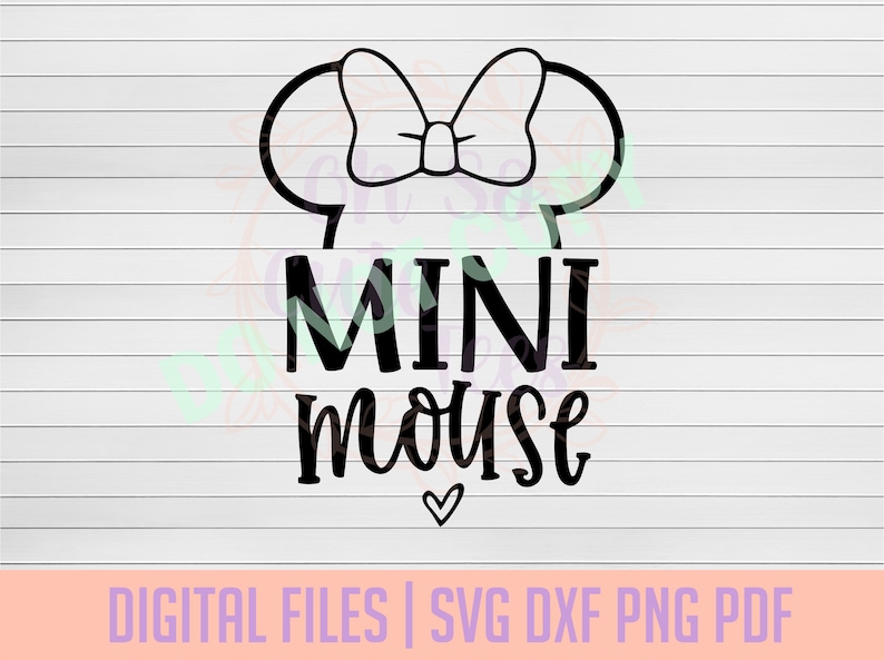 Mini Mouse DIGITAL DOWNLOAD Svg, Dxf, Png, Pdf - Etsy