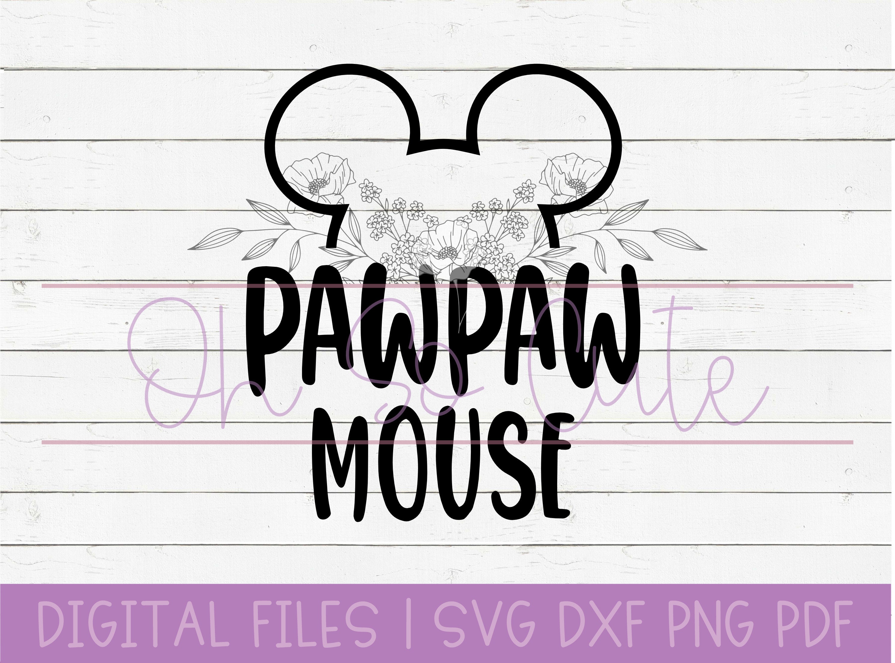 Pawpaw Mouse DIGITAL DOWNLOAD Svg, Dxf, Png, Pdf - Etsy