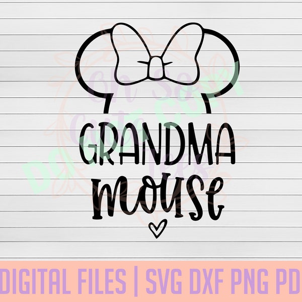 Mickey Mouse Grandma Svg - Etsy