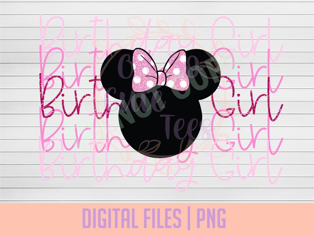 Minnie Birthday Girl, Birthday Party, Minnie Mouse Pink Digital ...
