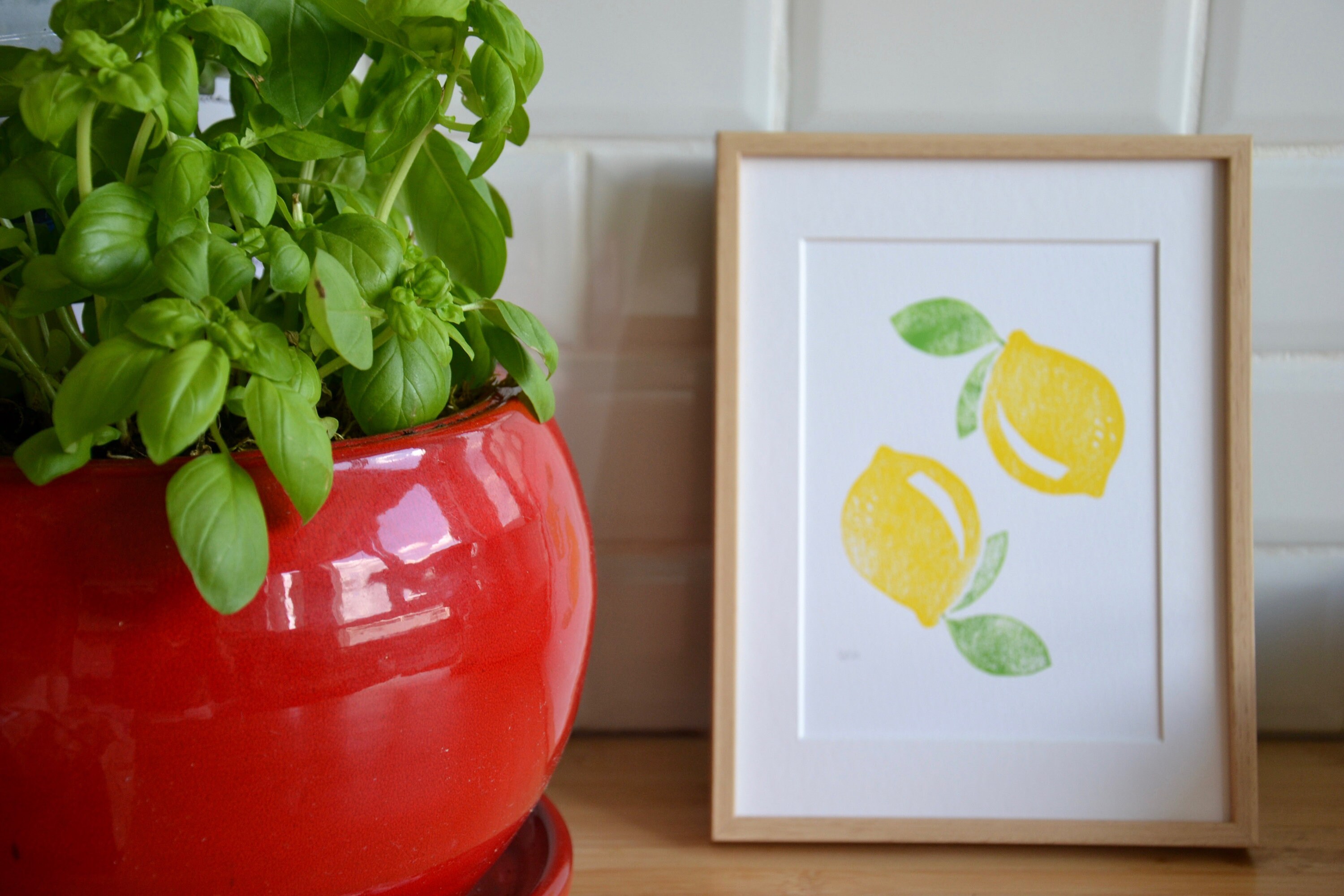 Lemons Handmade Lemon Linocut - Etsy