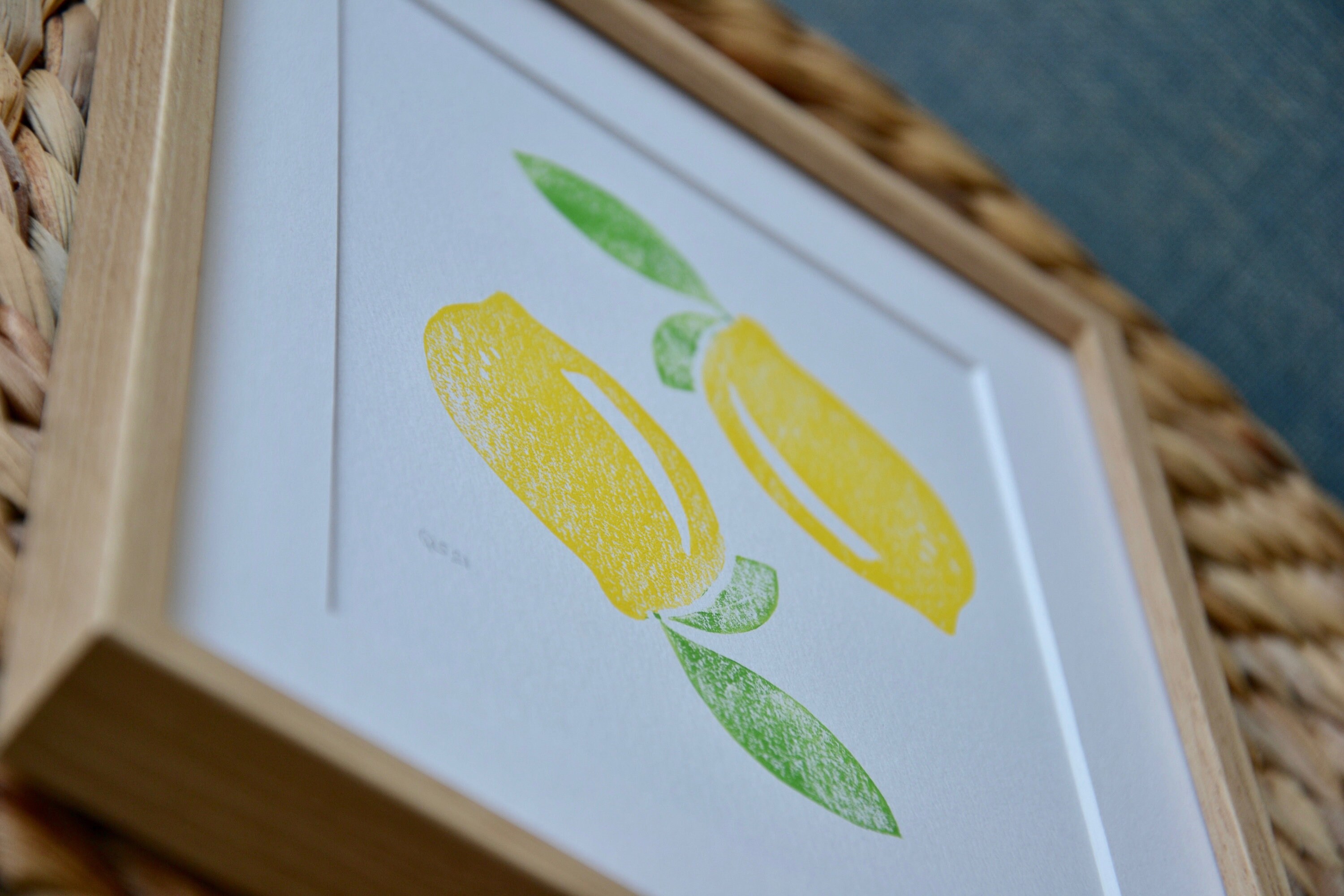 Lemons Handmade Lemon Linocut - Etsy