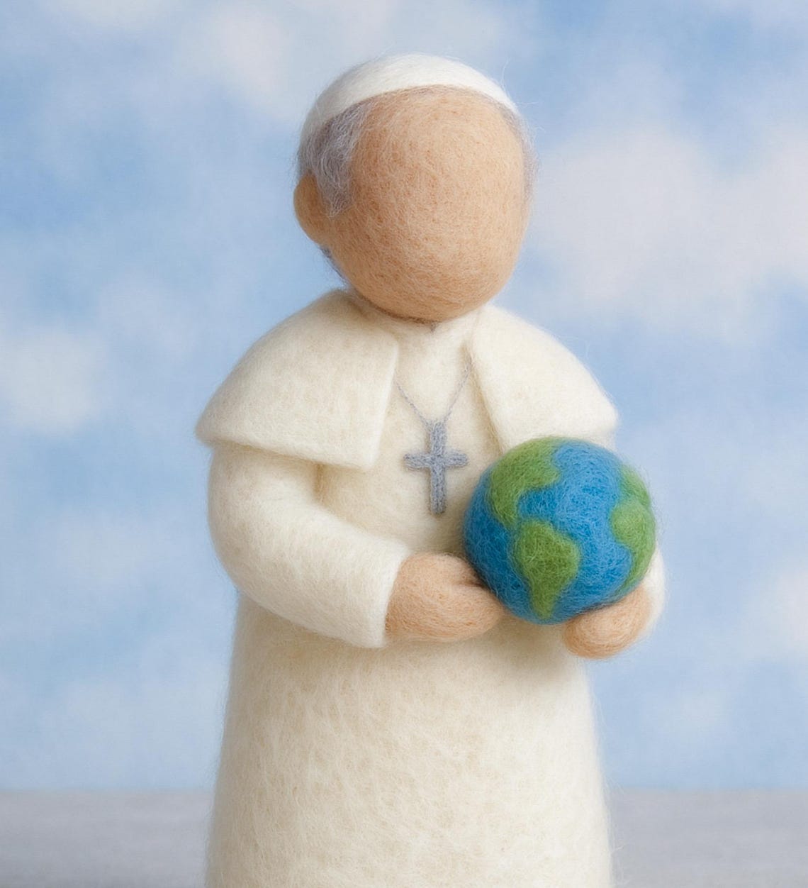 Needle Felted Pope Francis Memorial Figurine – Waldorf Inspired Wool ...