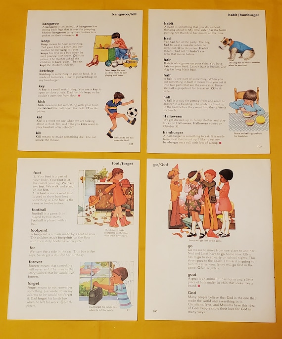 Very First Dictionary Pages Lot of 20 Children's - Etsy