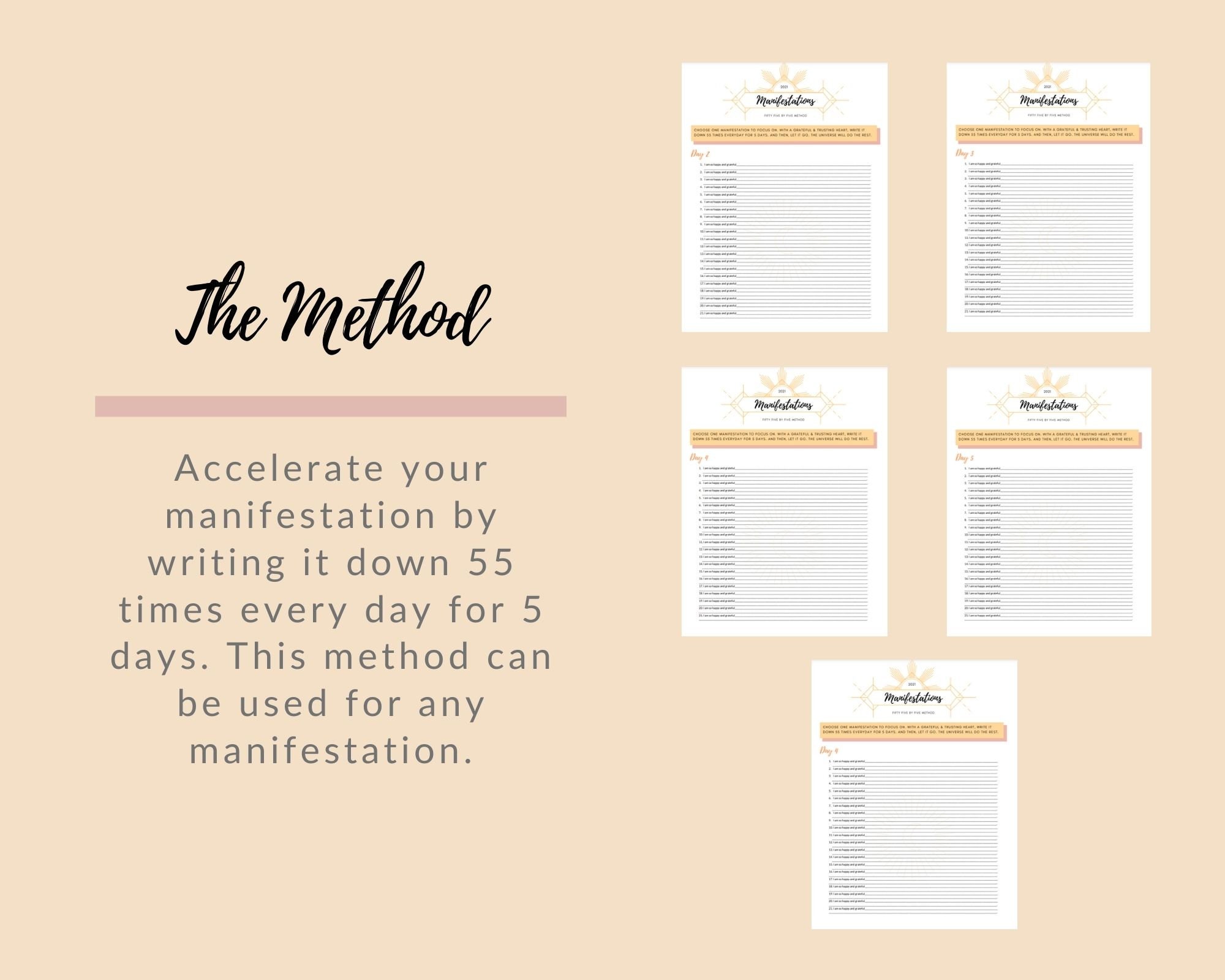 55x5 Manifestation Activity to Accelerate Your Manifestations Using the ...