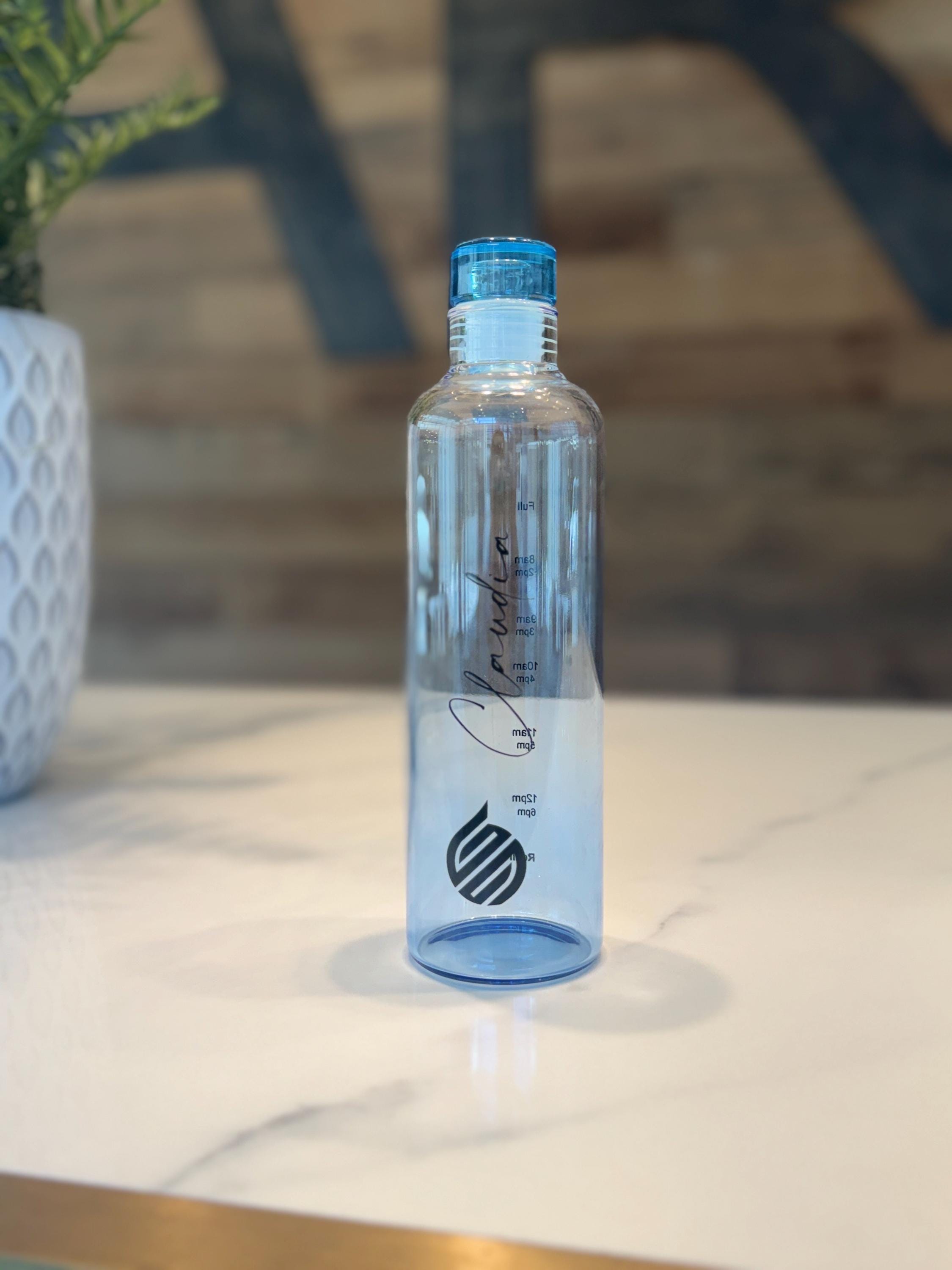 Glass Water Bottle With Time Marker - Etsy