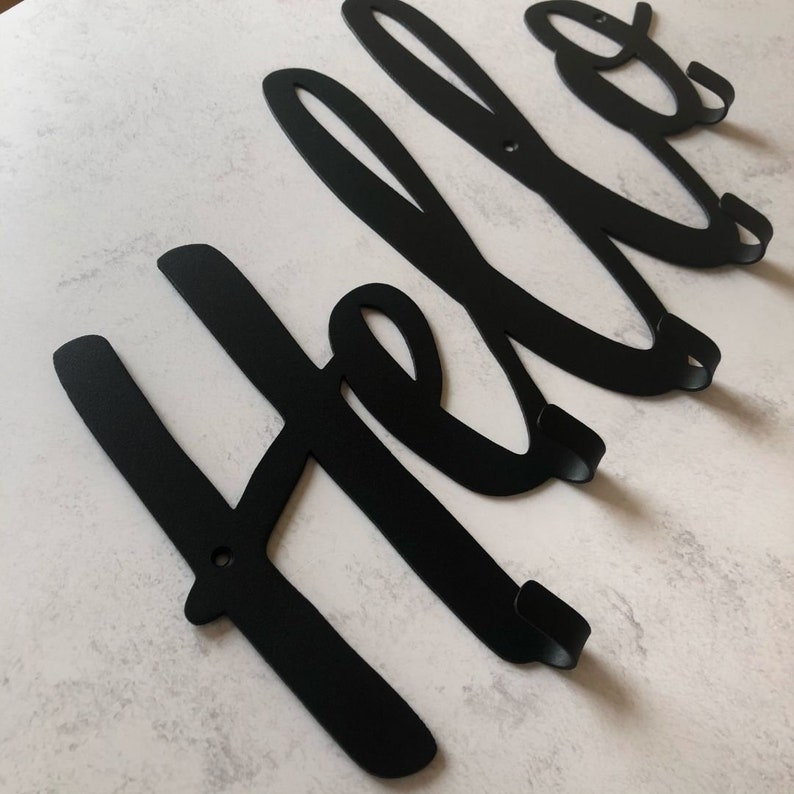 HELLO Steel Wall Mounted Coat Rack, Steel Metal Hook, Wall Rack Hook ...