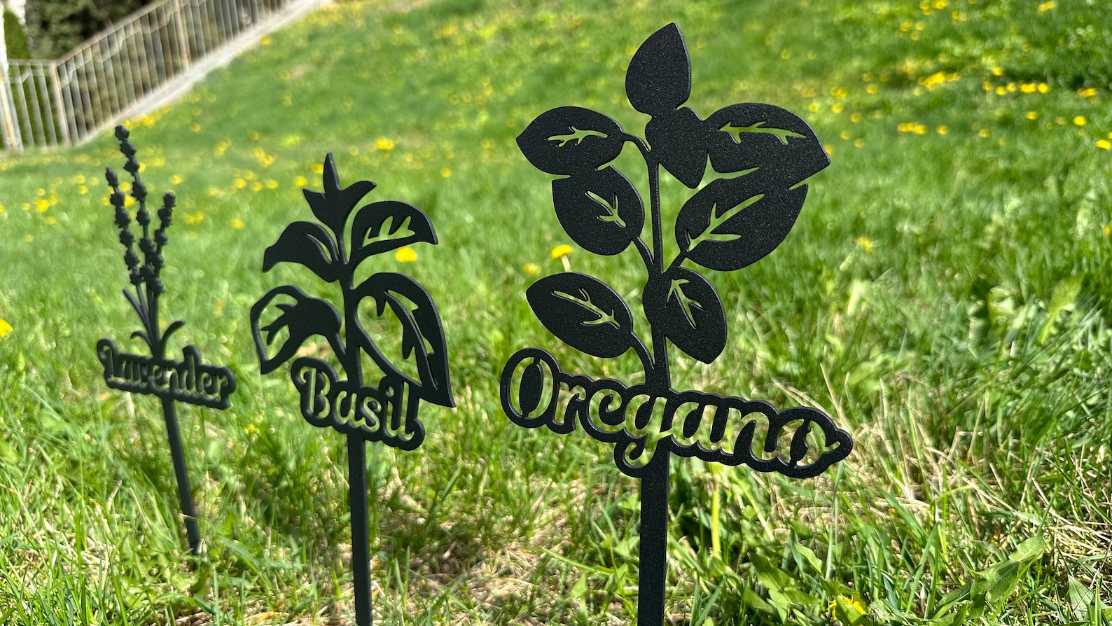 Herbs Garden Markers, Metal Garden Sign, Eco Friendly Flowers Tags ...