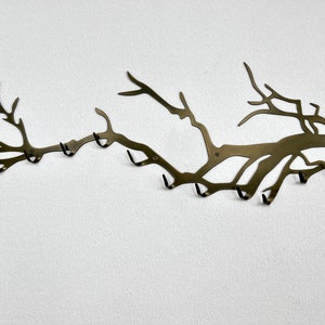 Metal Tree Wall Coat Rack, Decorative Clothing Hanger, Branch Wall ...