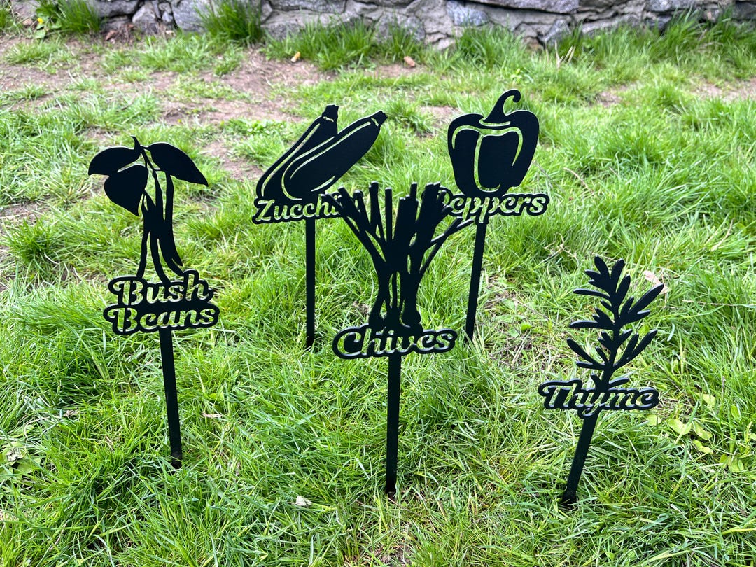 Custom Plant Markers and Metal Garden Sign, Outdoor Plant Labels ...