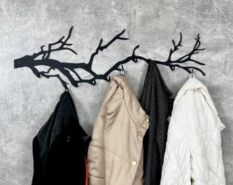Extra Large Tree Branch Coat Rack / Entryway Organizer / Wall Mounted ...