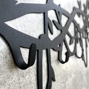 Jungle Vines Metal Hanging Coat Rack, Custom Entryway Organizer, Steel ...