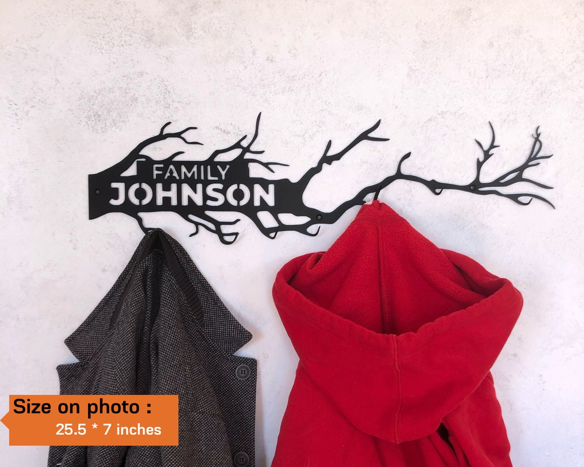 Custom Coat Rack Wall Clothes Hanger Personalized Wall - Etsy