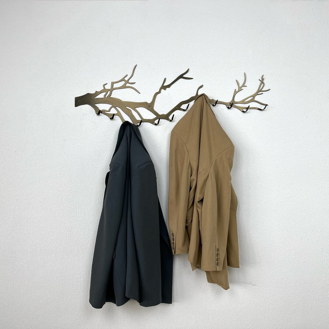 Bronze Wall Hanger, Coat Rack, Branch Wall Hook, Entryway Key Hanger ...