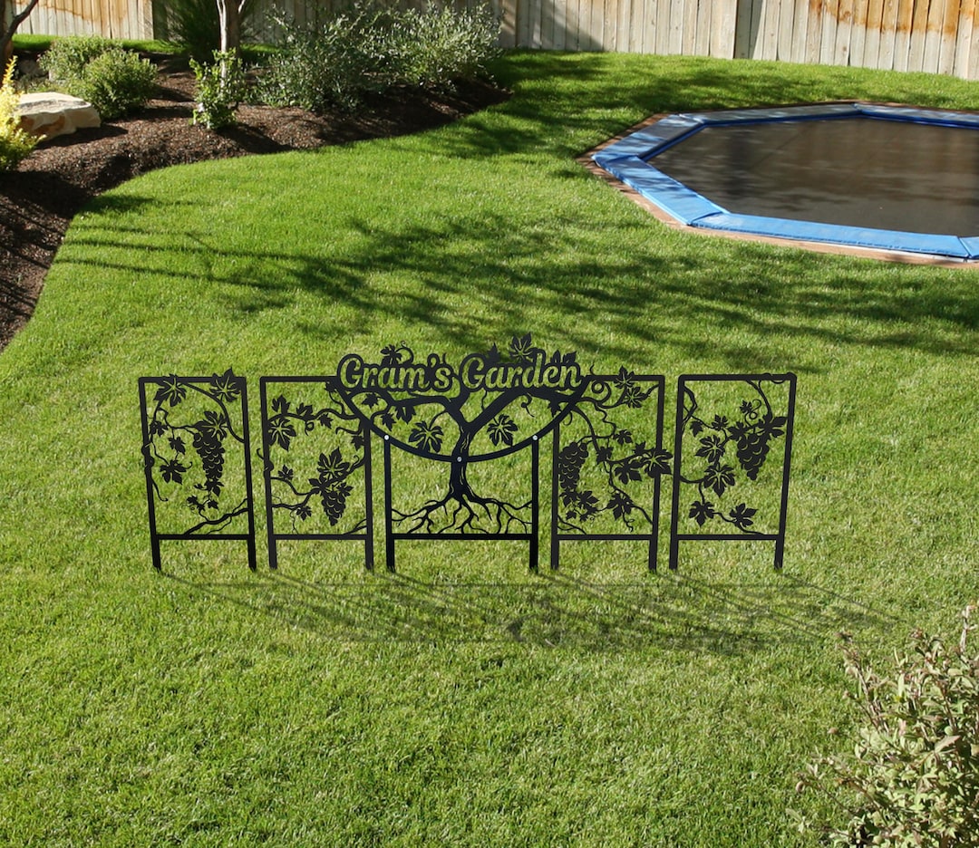 Custom Metal Garden Sign, Garden Edging Fence, Plant Lover Gift, Garden ...