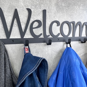 Welcome to Our Home Hanger, Clothing Rack, Entryway Hooks, Clothing ...