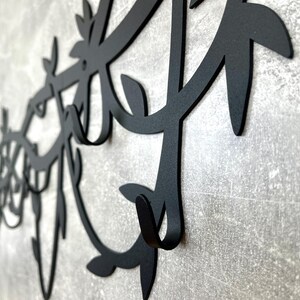 Jungle Vines Metal Hanging Coat Rack, Custom Entryway Organizer, Steel ...