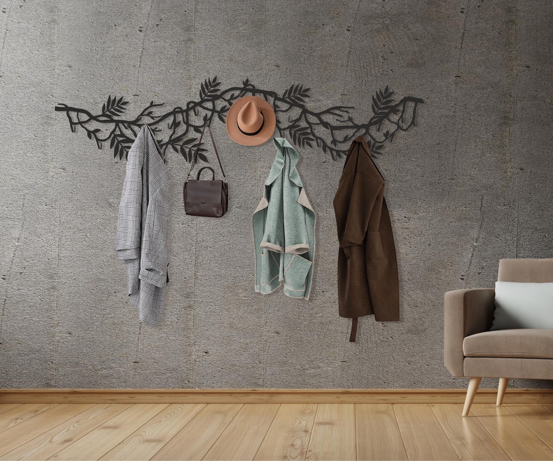 Metal Tree Coat Rack, Black Metal Branch Hook, Jungle Vines Decorations ...