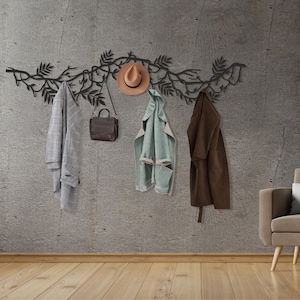 Metal Tree Coat Rack, Black Metal Branch Hook, Jungle Vines Decorations ...
