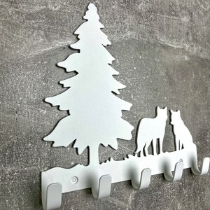 Wildlife Wall Mounted Key Rack, Custom Key Holder, White Key Storage ...