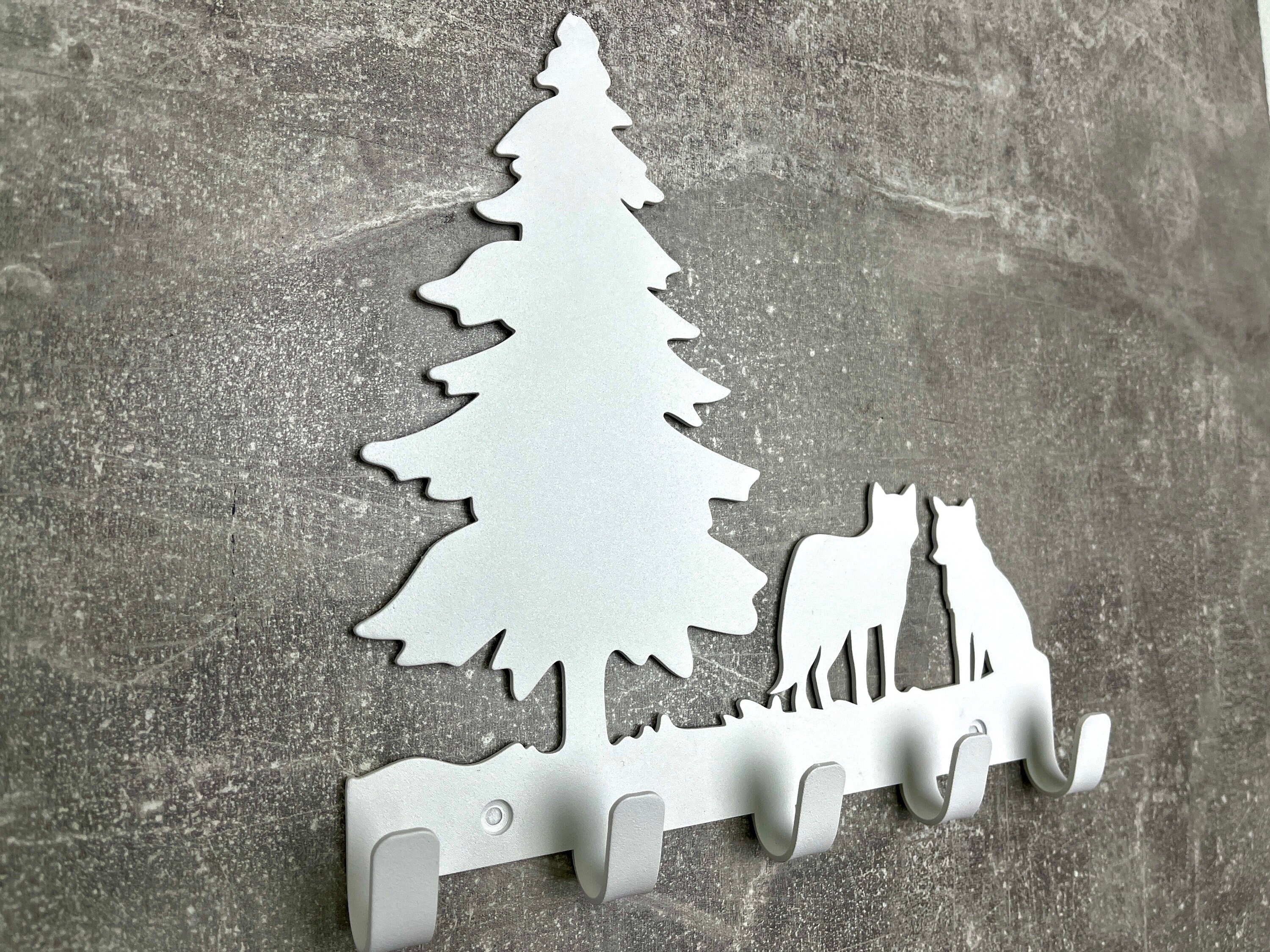 Wildlife Wall Mounted Key Rack, Custom Key Holder, White Key Storage ...