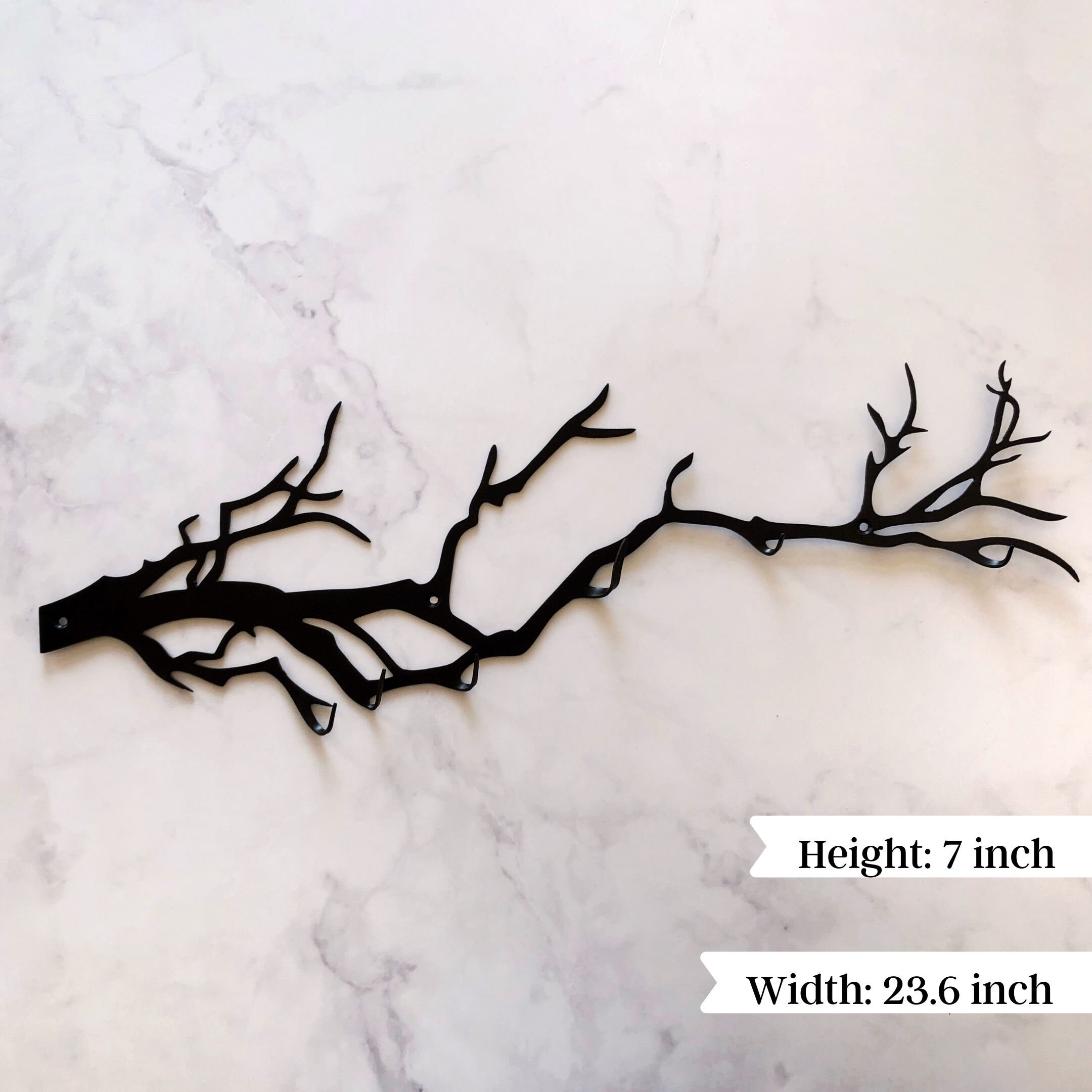 Branch Wall Mounted Steel Coat Rack Metal Hook Kitchen Wall - Etsy