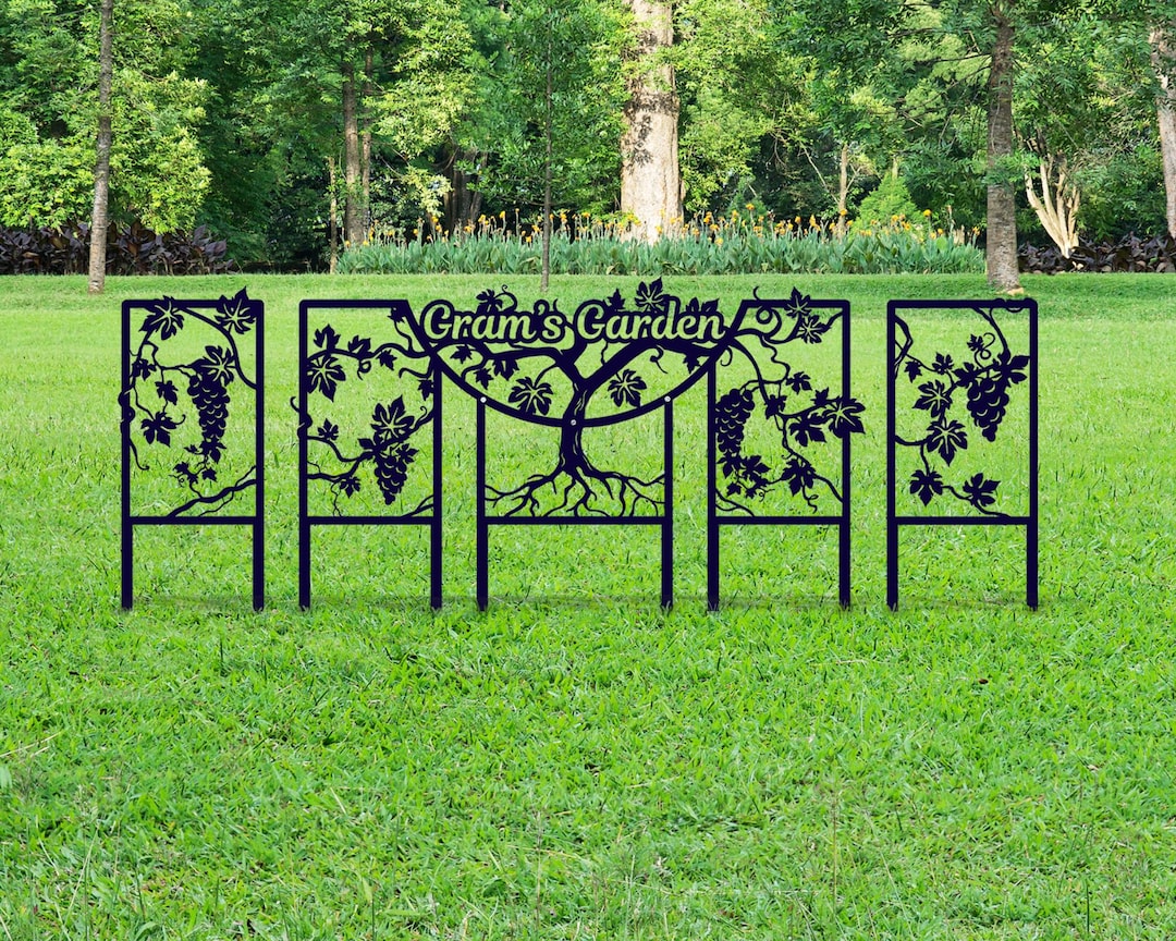 Personalized Garden Decor, Outdoor Metal Modern Fence Decoration, Gift ...