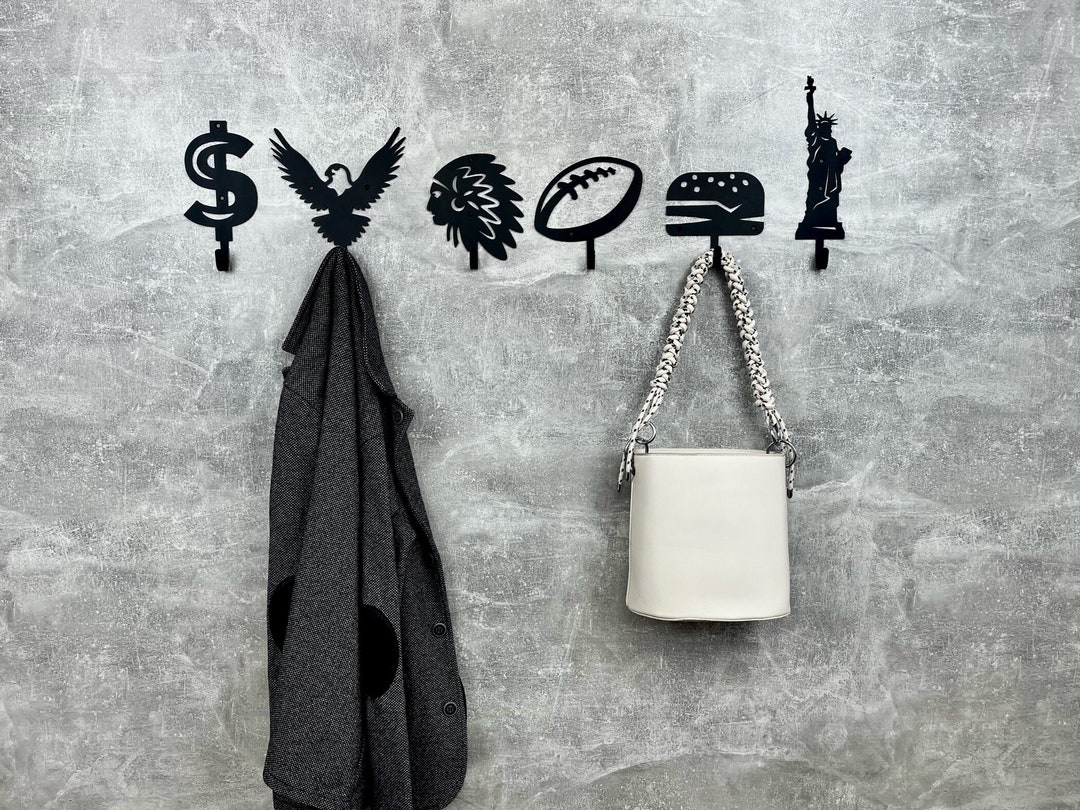 American Symbols Wall Hooks, Unique Wall Hooks, Entryway Organizer ...