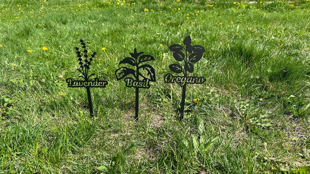 Herbs and Plants Markers, Vegetable Plant Labels, Garden Stakes, Custom ...