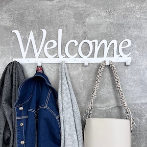 Welcome to Our Home Hanger, Clothing Rack, Entryway Hooks, Clothing ...
