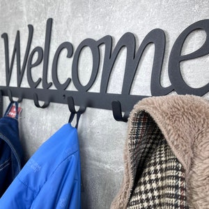 Welcome to Our Home Hanger, Clothing Rack, Entryway Hooks, Clothing ...