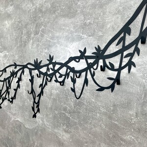 Jungle Vines Metal Hanging Coat Rack, Custom Entryway Organizer, Steel ...