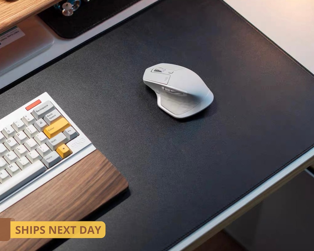 Custom Leather Desk Mat: Large Mouse & Keyboard Pad, Office Decor,large ...