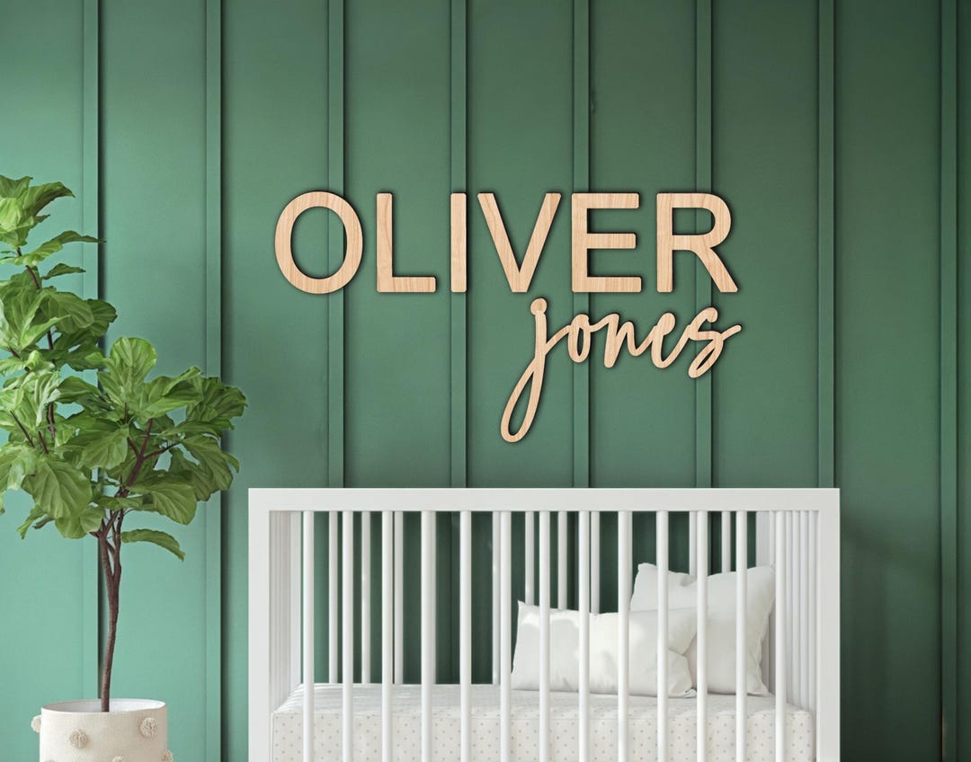 Custom Wood Nursery Name Sign, Custom Nursery Sign, Wooden Name Sign ...
