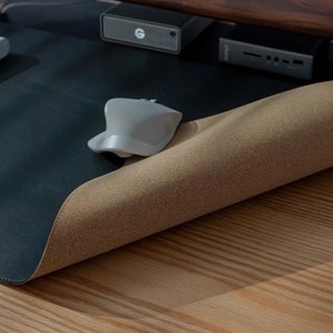 Custom Leather Desk Mat: Large Mouse & Keyboard Pad - Etsy