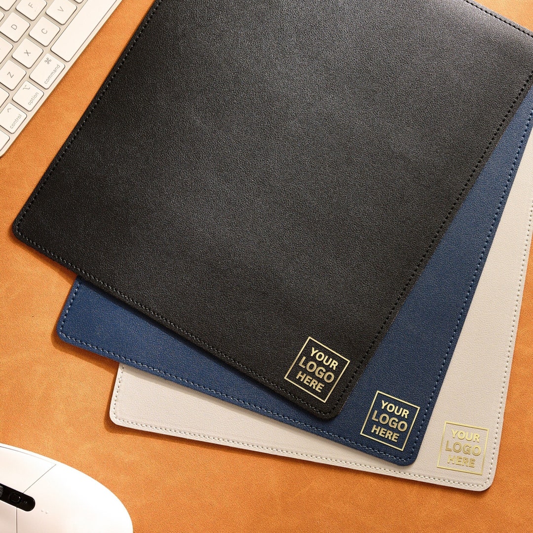 Custom Text and Logo Leather Mouse Pad · Minimalist Writing Mat ...