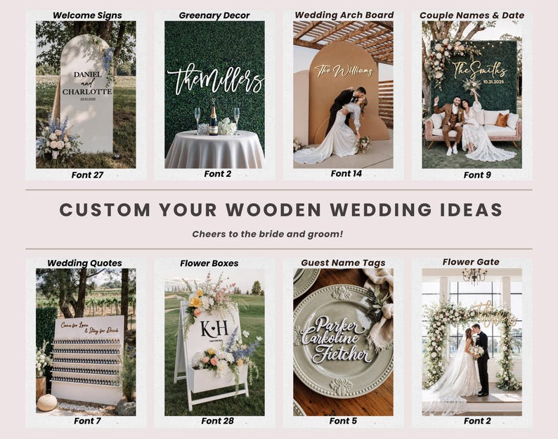 Custom Wood Wedding Sign: Personalized Names, Wall Decor,wedding Signs ...