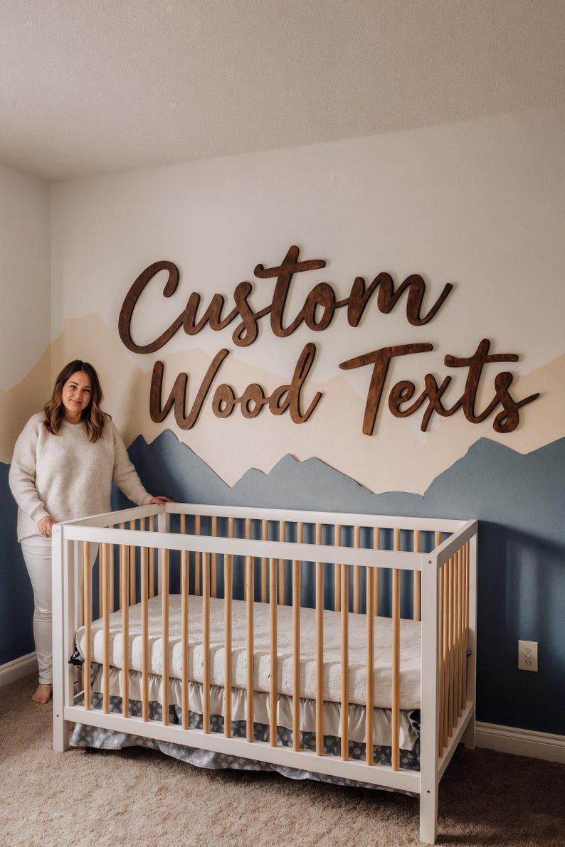 Custom Wood Text Sign: Personalized Wall Decor,custom Business Sign ...