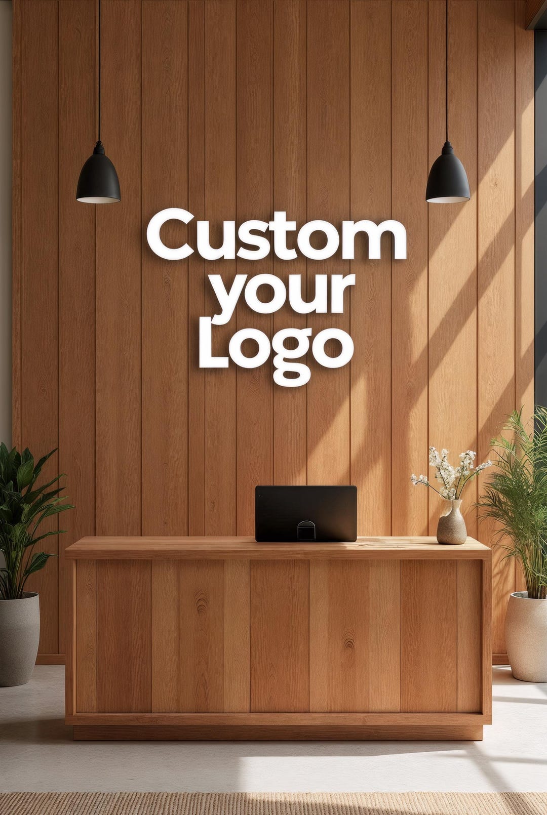 Custom Wood Business Logo Sign: Personalized Wall Decor,wooden Words ...