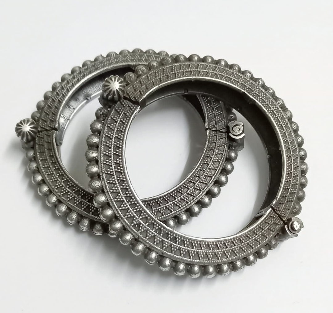 Oxidized OPENABLE Bangles,vintage Style Indian Bangle,oxidised Jellery ...