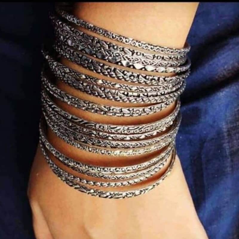 Oxidized Bangles - Etsy