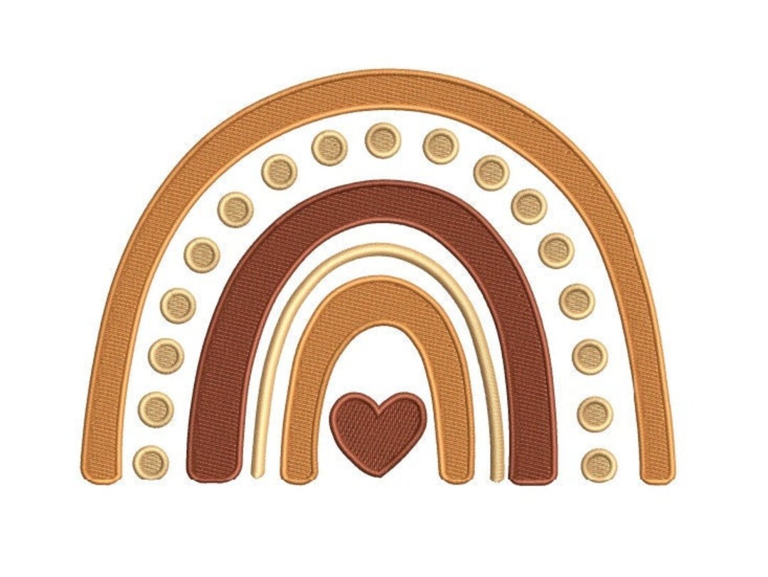 Boho Rainbow Machine Embroidery Design Rainbow Embroidery Files 5 Sizes ...