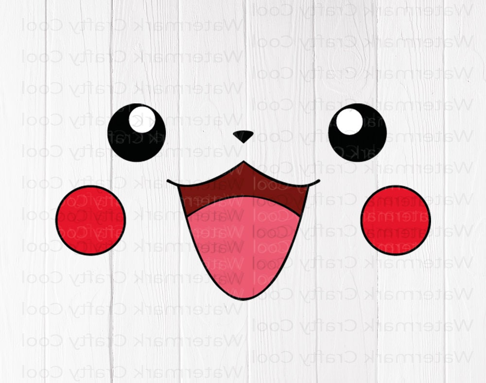 Pikachu Svg Pikachu face svg Pikachu eyes svg Pikachu dxf | Etsy