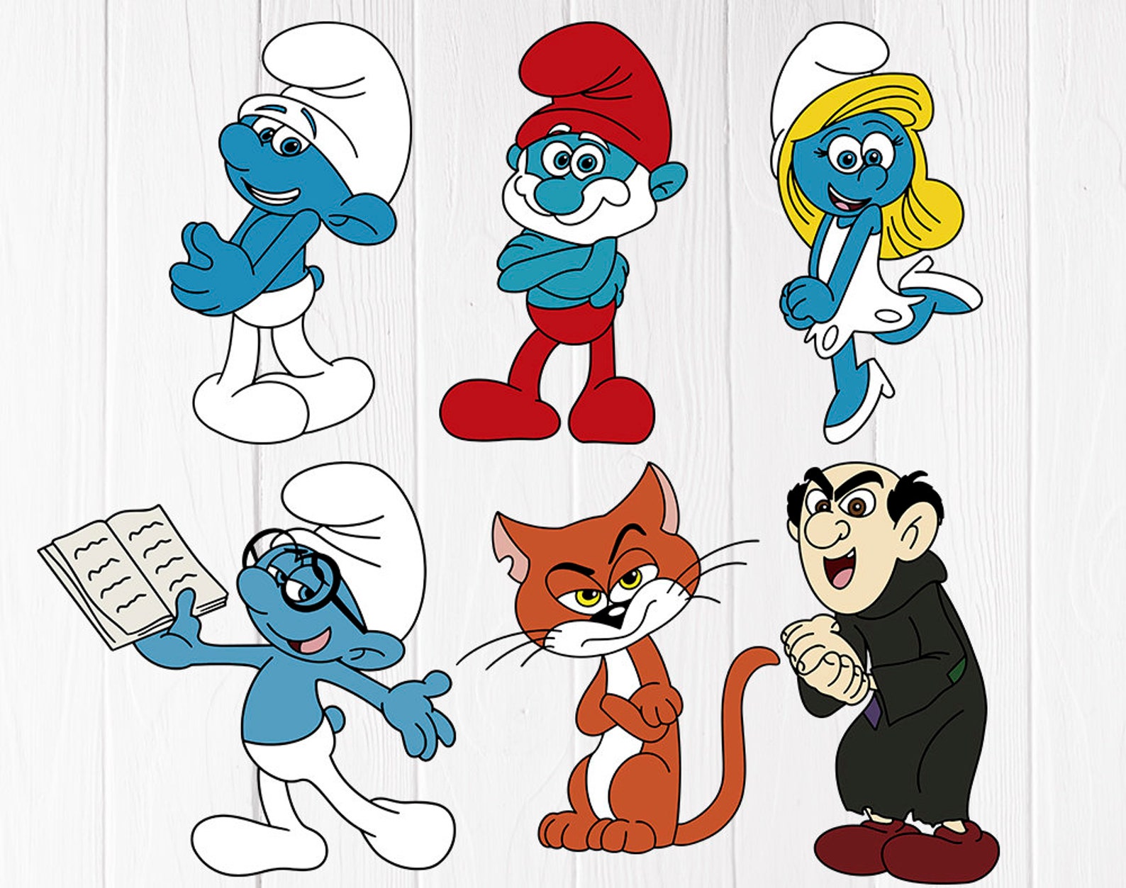 The smurfs svg the smurfs Cut files the smurfs dxf files | Etsy