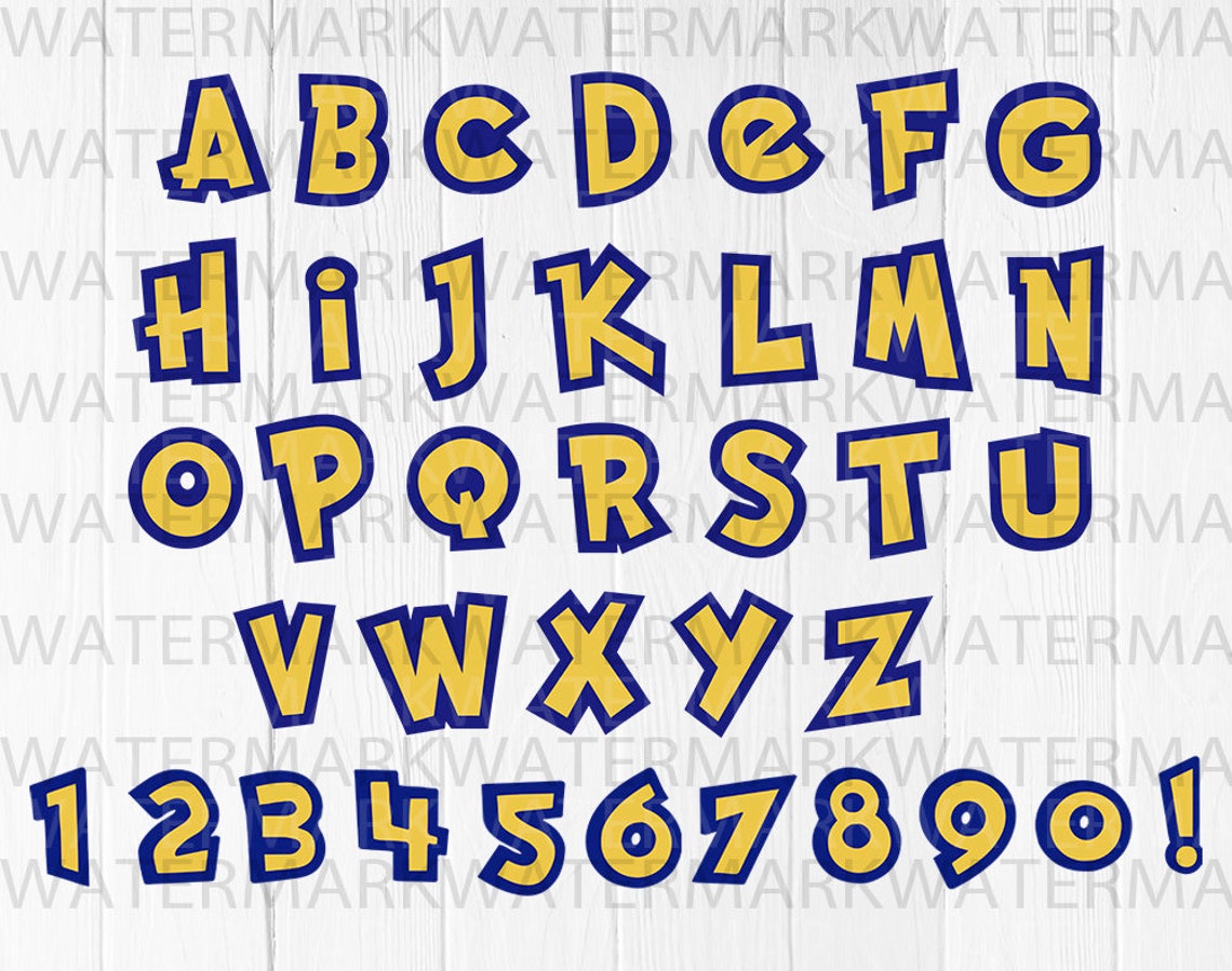 Pokemon Alphabet Svg Pokemon Abc SVG pokemon Cut fichiers | Etsy France