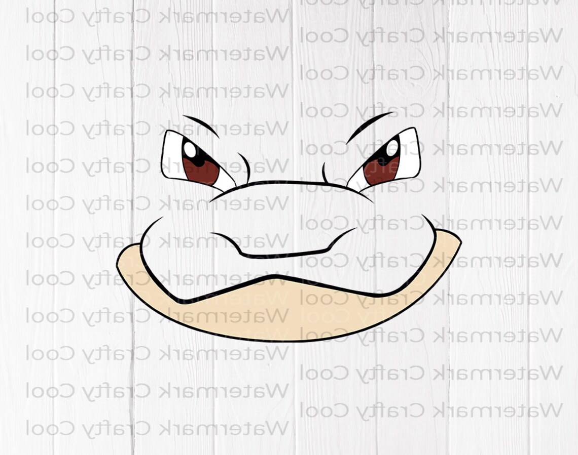 Blastoise Svg blastoise eyes svg pokemon face cut file | Etsy