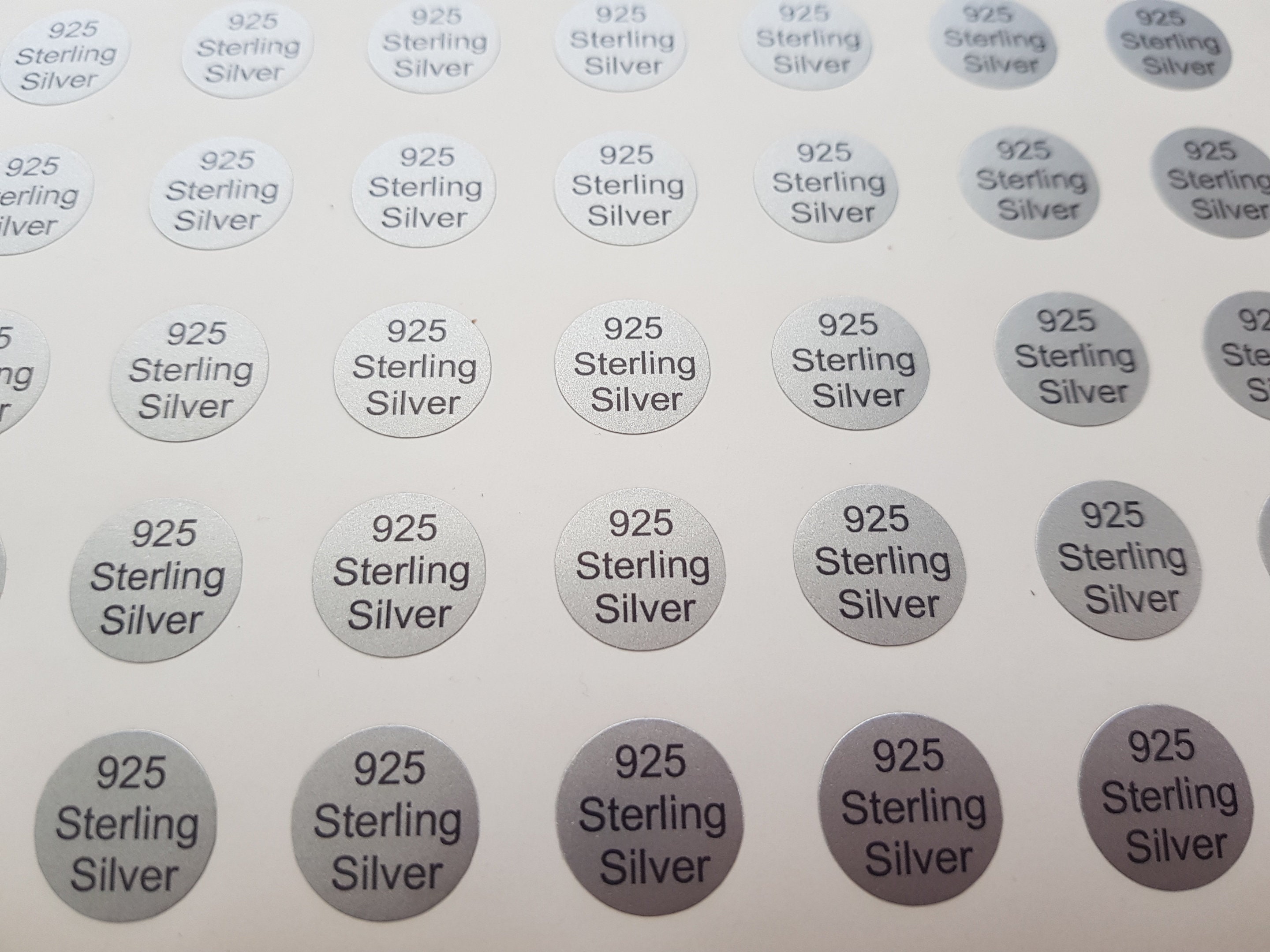 Sterling Silver Stickers Labels Round 15mm Diameter - Etsy Nederland
